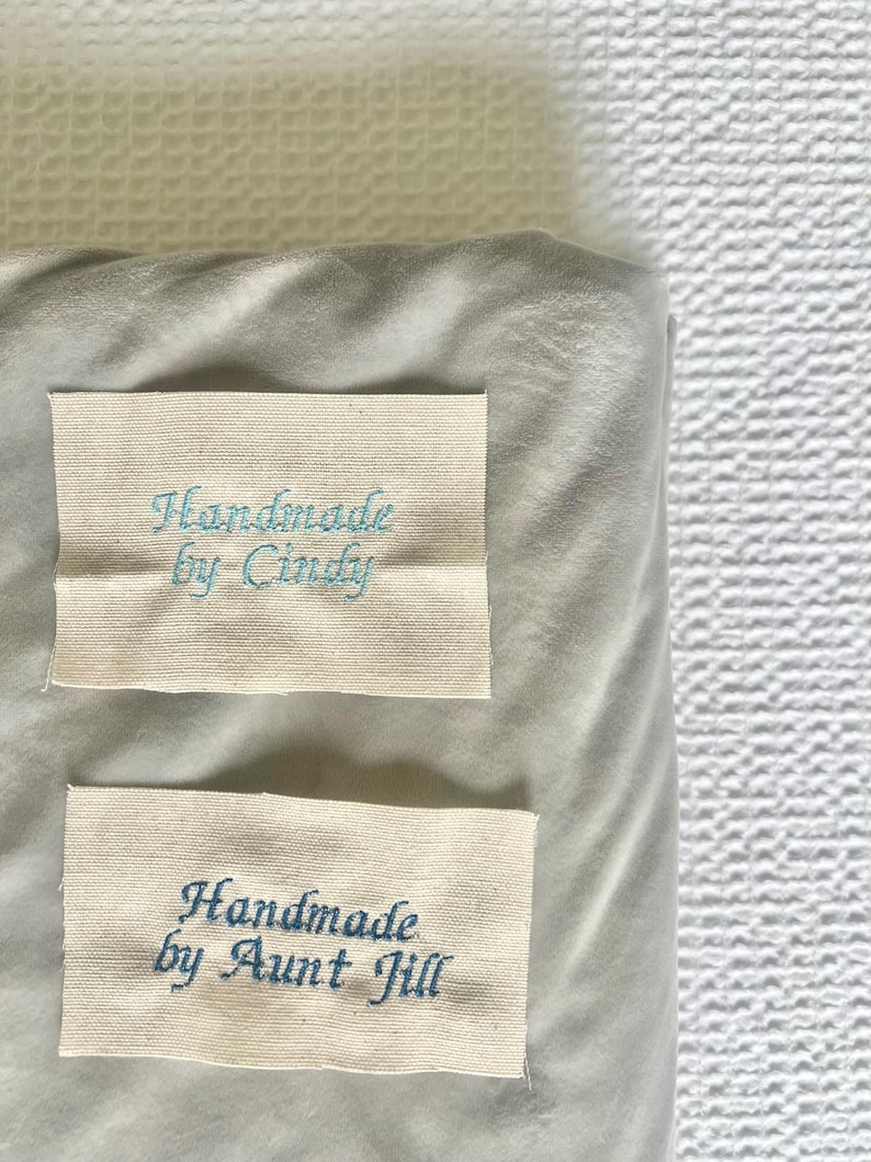 Embroidered Handmade by Labels, Personalized Canvas Labels, Custom ...