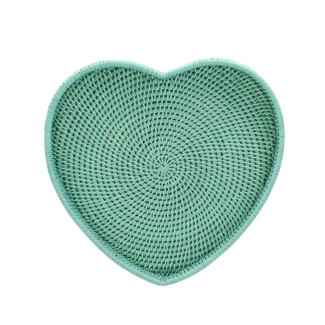 Heart-shaped Tight Woven Burma Rattan Tray – Romantic Woven Valentine ...