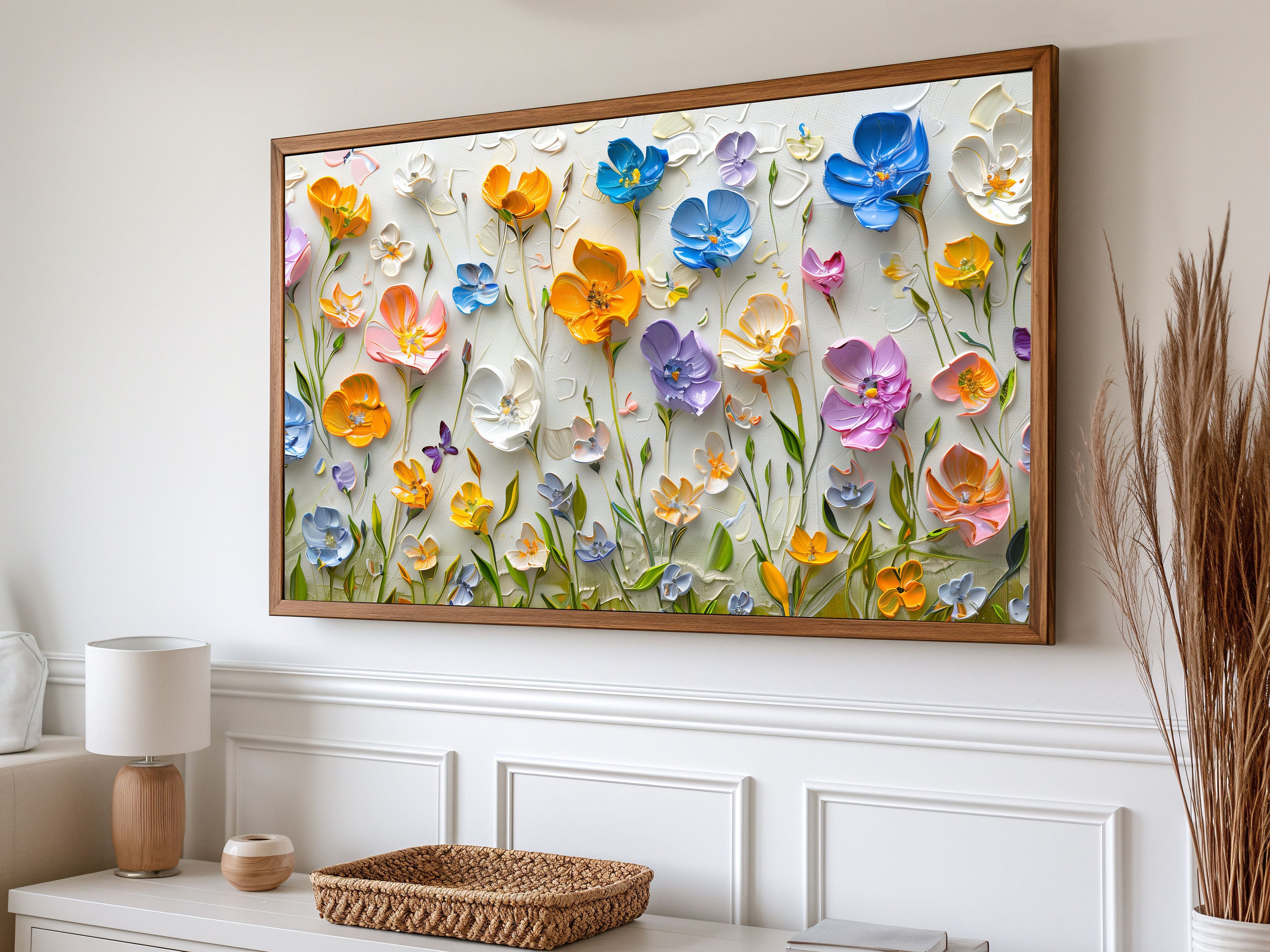 Frame TV Art Spring Flowers Samsung Frame TV Art Wild Flowers Frame Tv ...