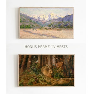 Vintage Spring Meadow Frame TV Art, Samsung Frame Tv Art, Spring Field ...