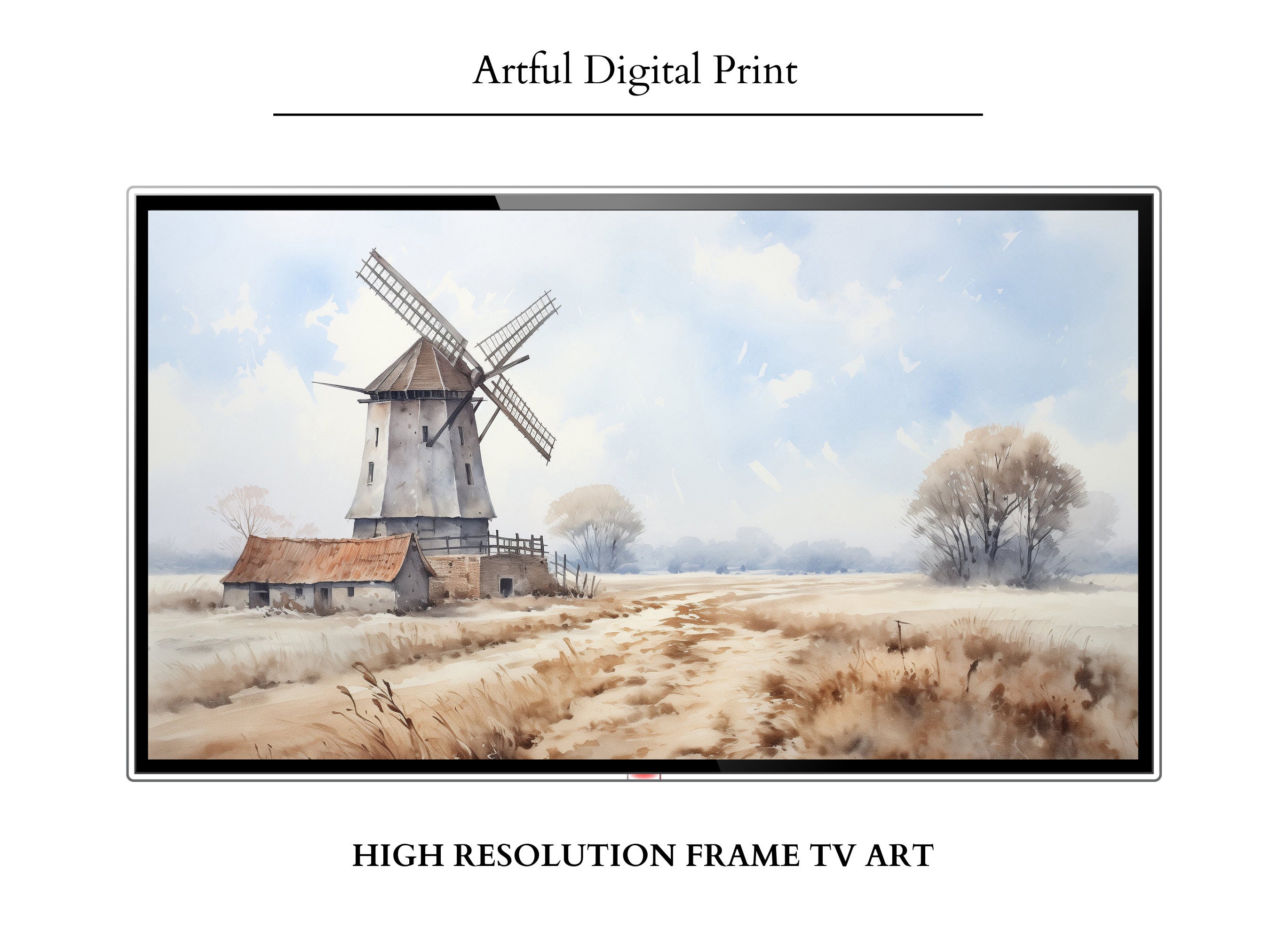 Frame TV Art, Vintage Windmill, Samsung Frame Tv Art, DIGITAL Download ...