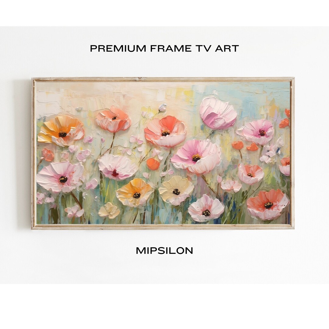 Spring Frame TV Art, Floral Samsung Frame Tv Art, Pastel TV Frame ...
