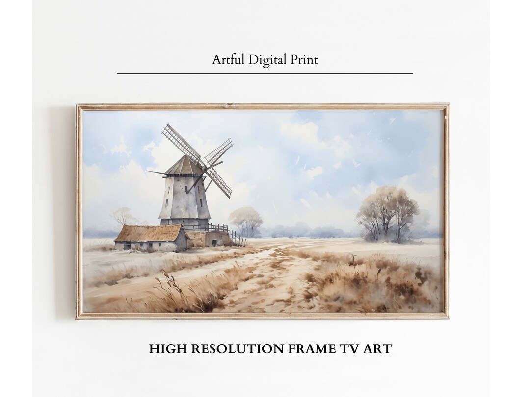 Frame TV Art, Vintage Windmill, Samsung Frame Tv Art, DIGITAL Download ...