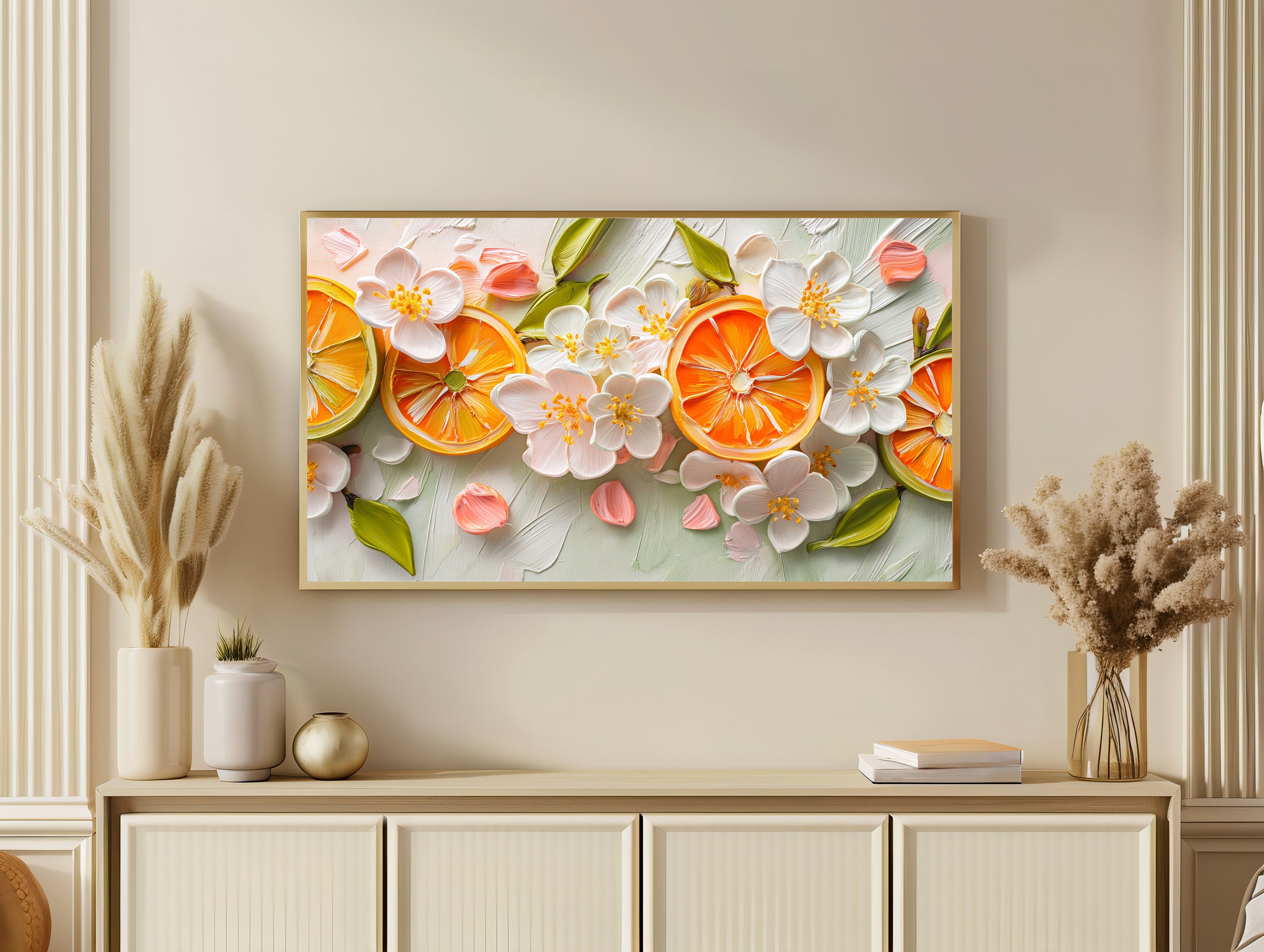 Frame Tv Art Spring Tv Art Citrus Samsung Frame Tv Textured Tv Art ...