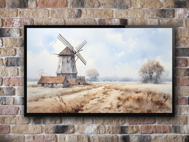 Frame TV Art, Vintage Windmill, Samsung Frame Tv Art, DIGITAL Download ...