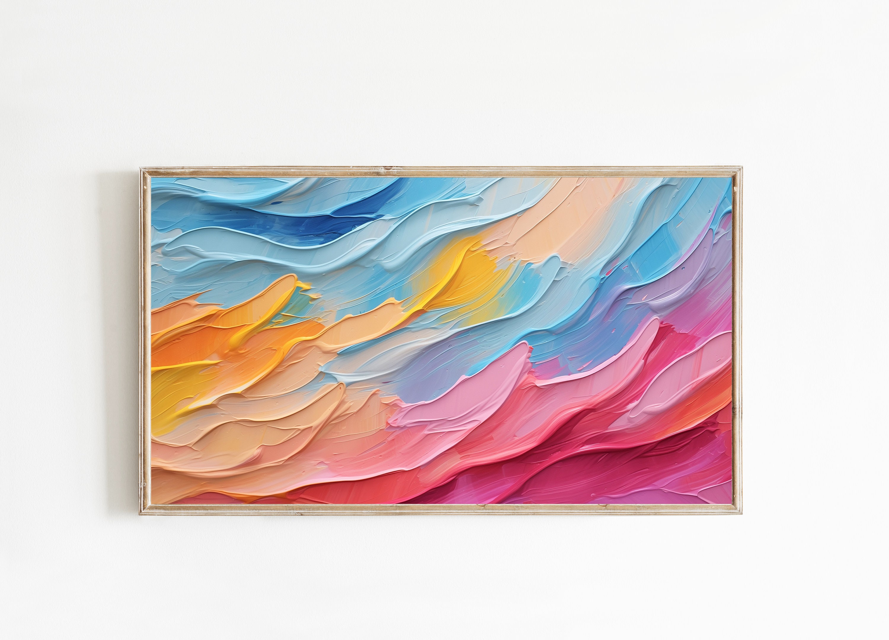 Samsung Frame TV Art | Abstract Waves Frame Tv Art | Digital Download ...