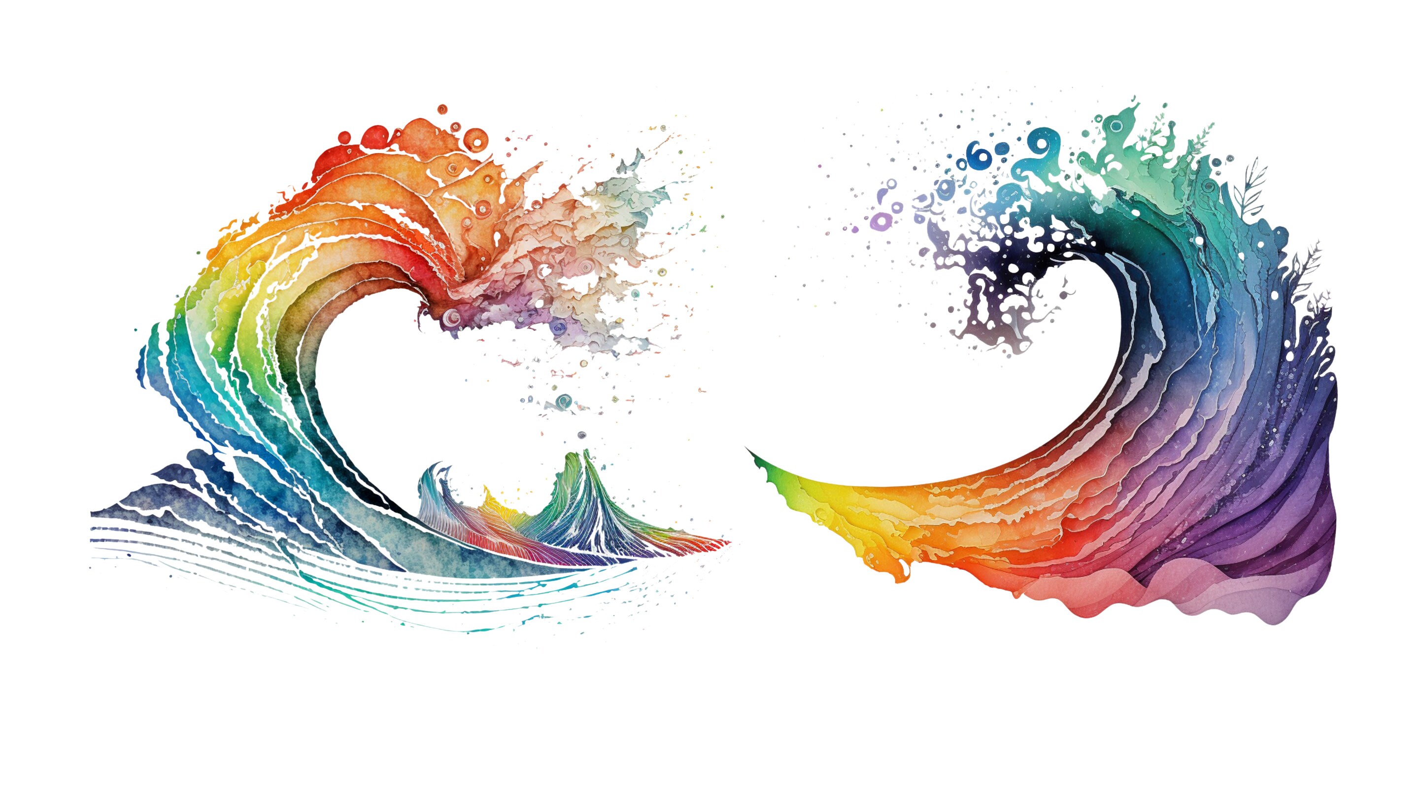 Rainbow Clipart, Water Wave, 10 High Quality Images ,transparent, DIY ...