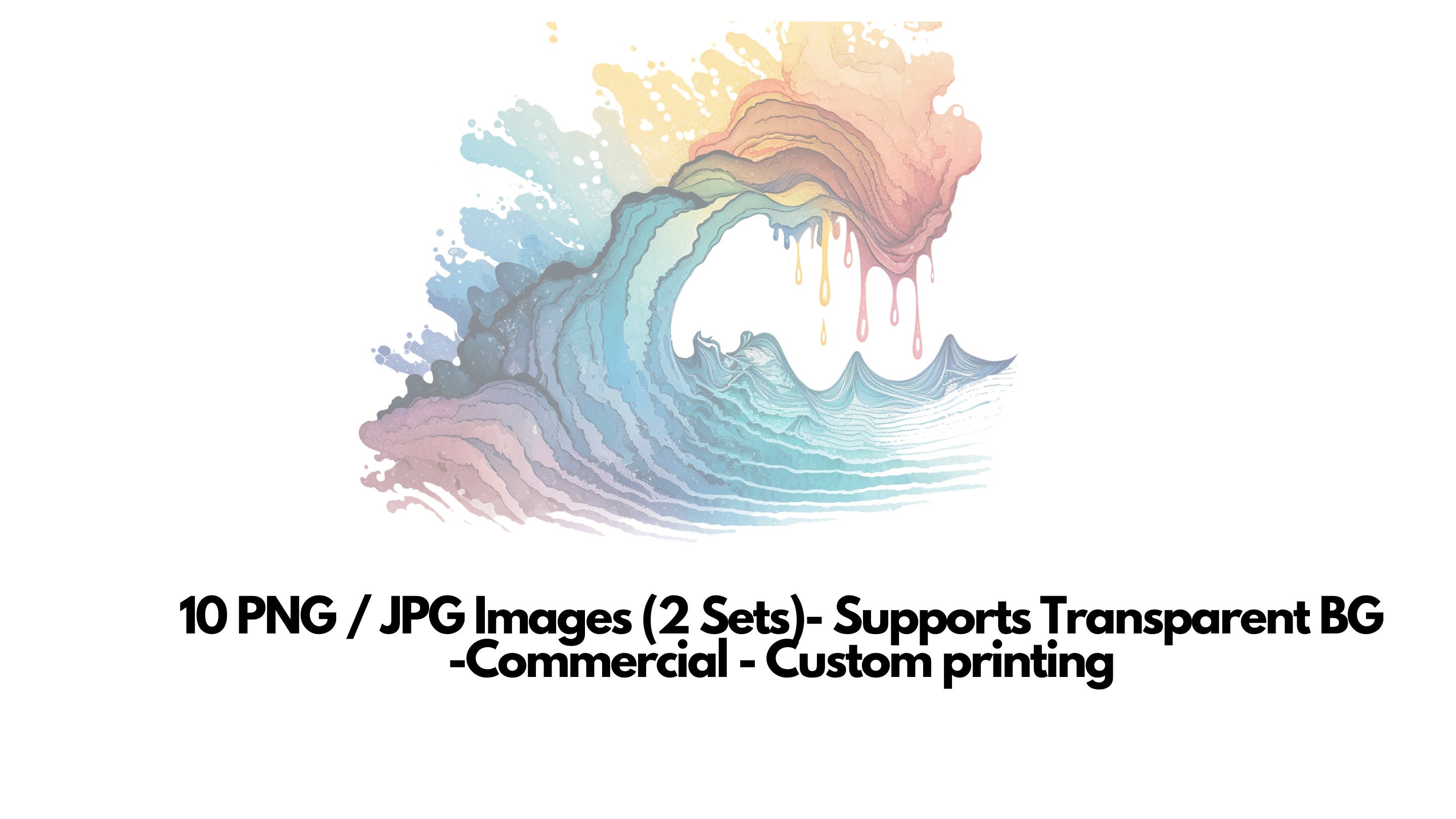 Rainbow Clipart, Water Wave, 10 High Quality Images ,transparent, DIY ...