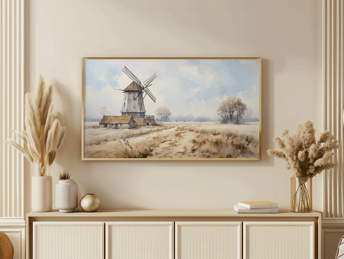 Frame TV Art, Vintage Windmill, Samsung Frame Tv Art, DIGITAL Download ...