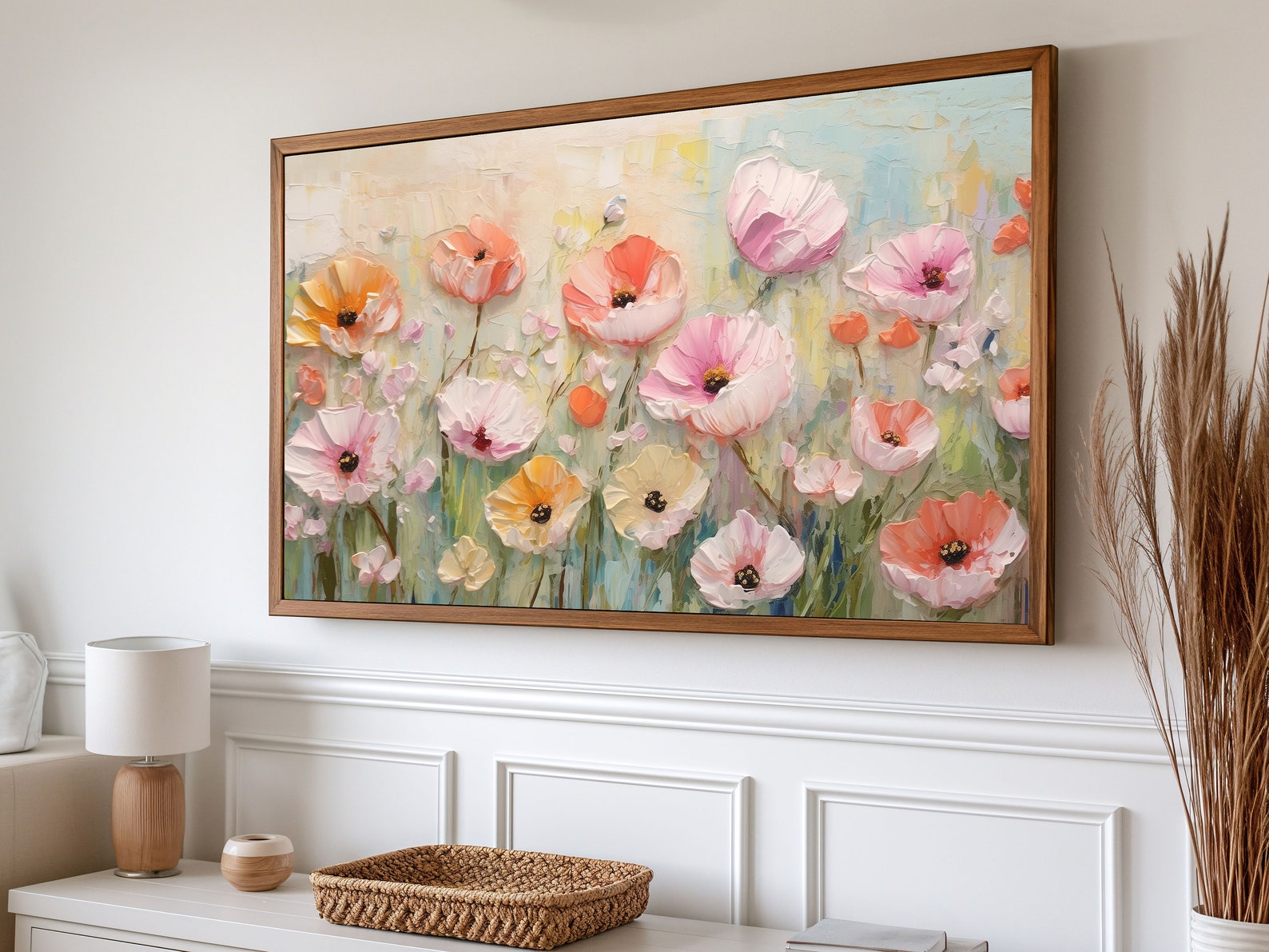 Spring Frame TV Art, Floral Samsung Frame Tv Art, Pastel TV Frame ...
