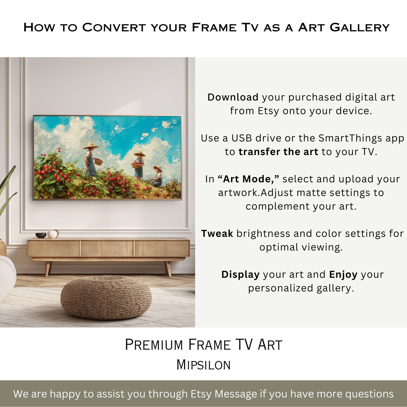 Summer Vintage Frame TV Art, Samsung Frame Tv Art, Digital Vintage Art ...