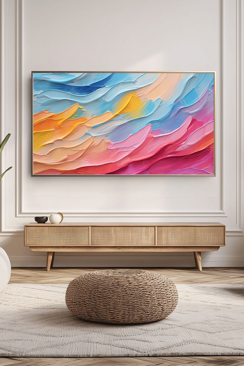 Samsung Frame TV Art | Abstract Waves Frame Tv Art | Digital Download ...