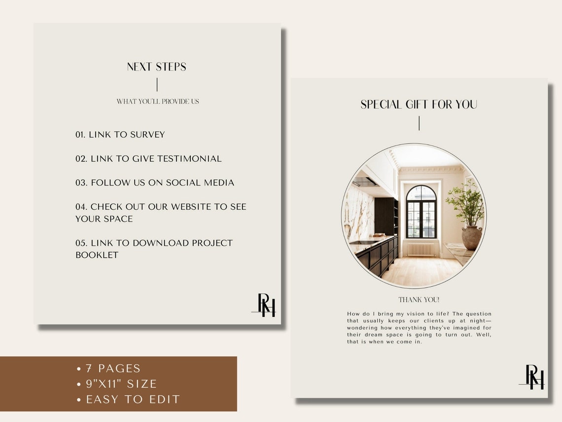 Interior Design Client Goodbye Packet Template, Interior Design ...
