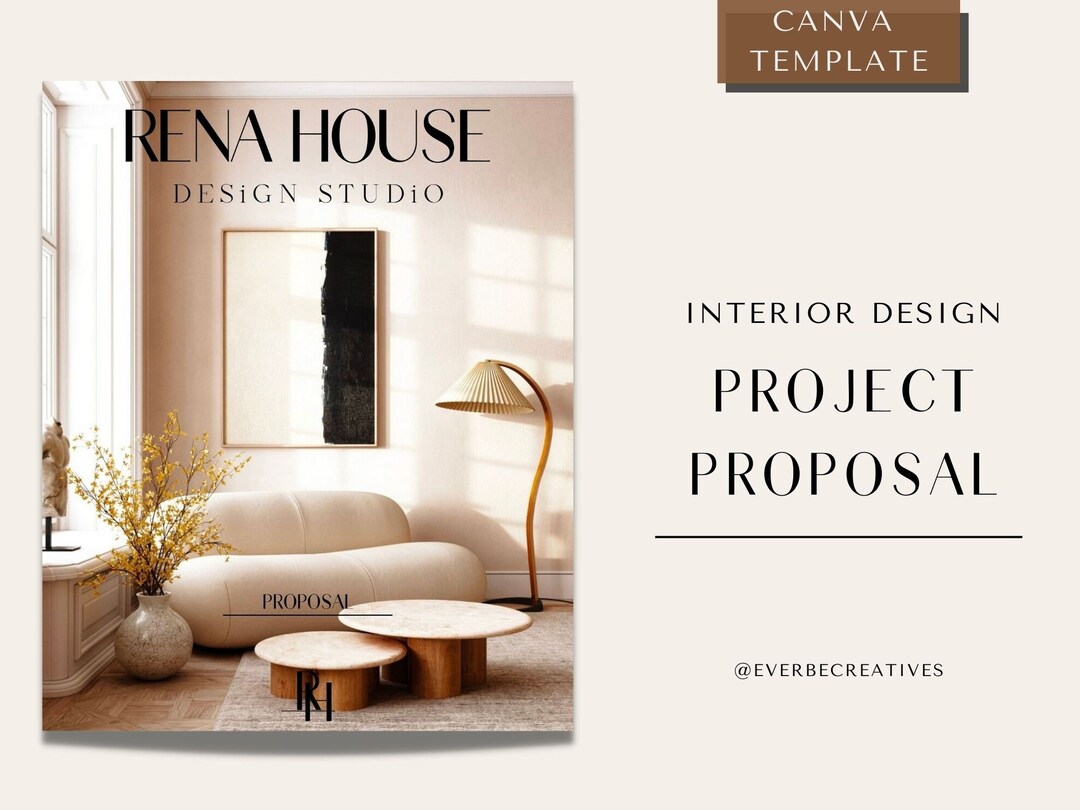 Minimal Interior Design Project Proposal Template - Etsy Canada