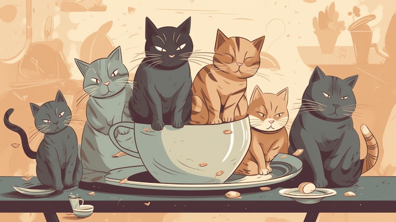 Cats and Coffee Images - Etsy