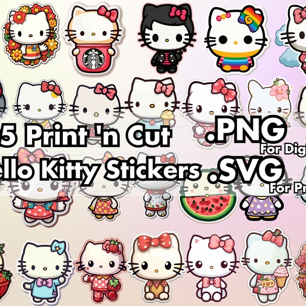 Hello Kittys Sticker - Etsy