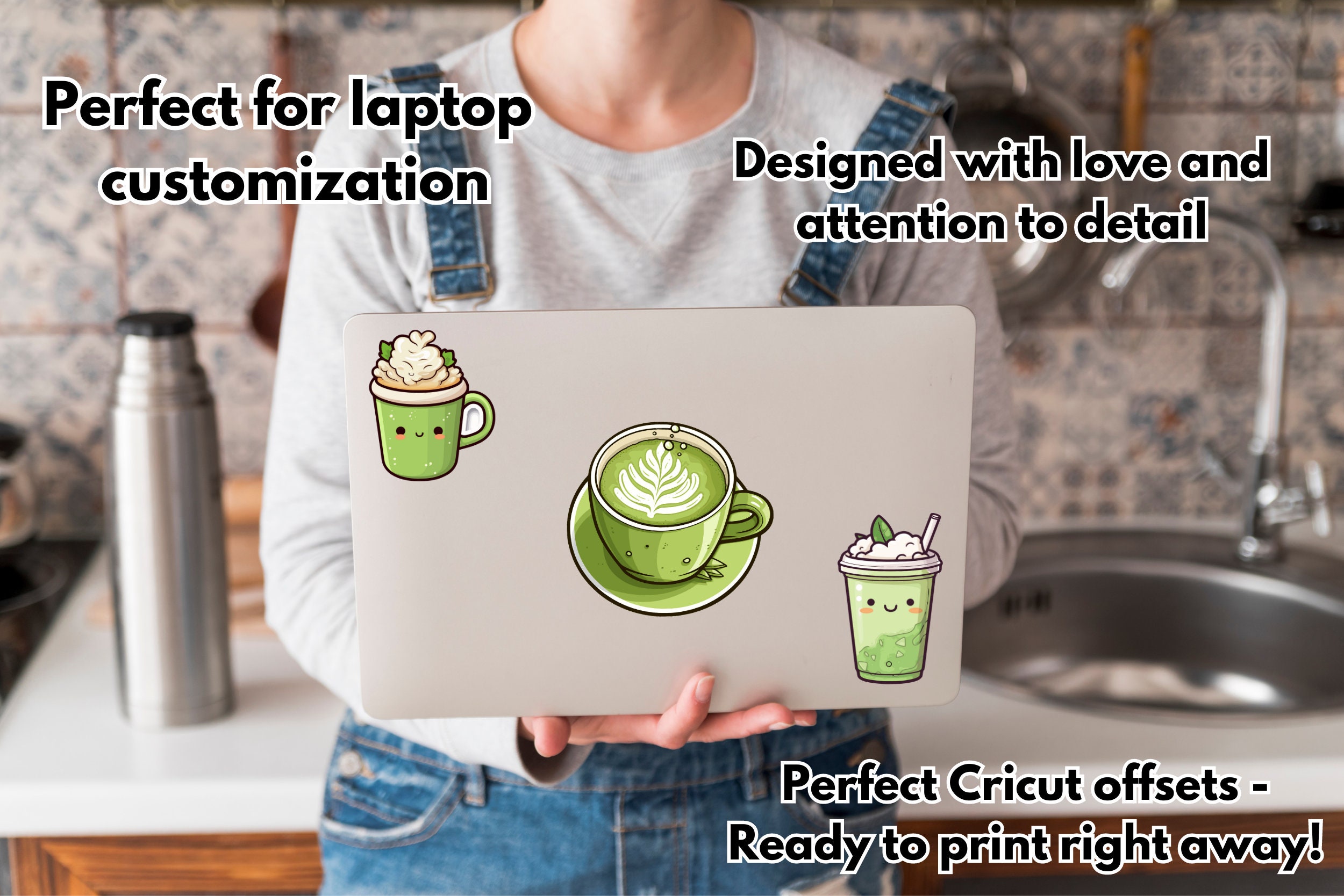 Matcha Sticker Bundle 20 Cute Chibi Green Tea SVG PNG - Etsy