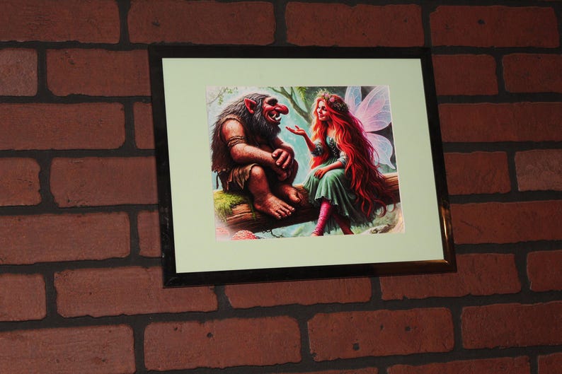 Fairy and Troll Chat Print Frame Not Included. - Etsy