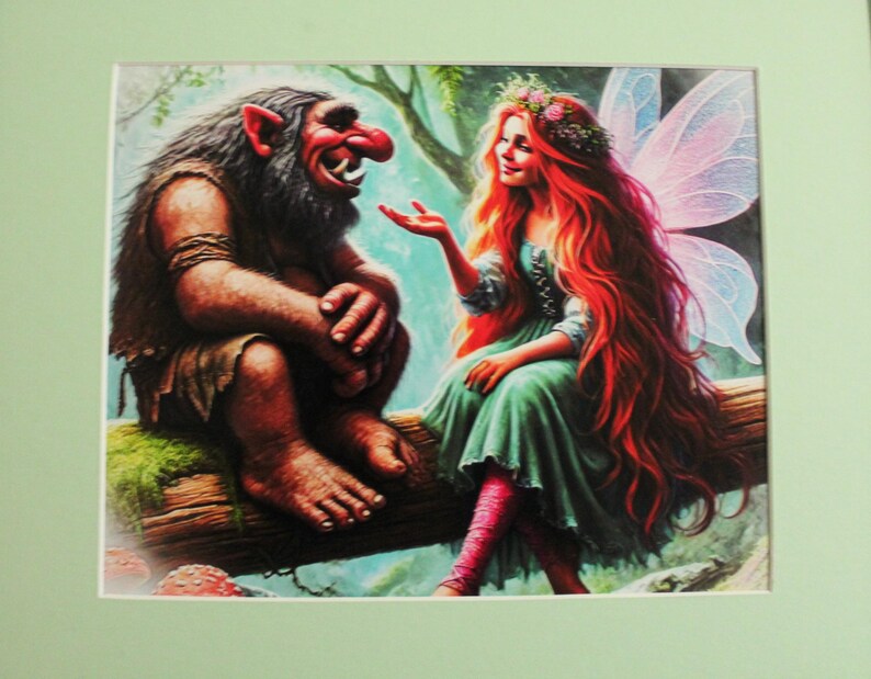 Fairy and Troll Chat Print Frame Not Included. - Etsy