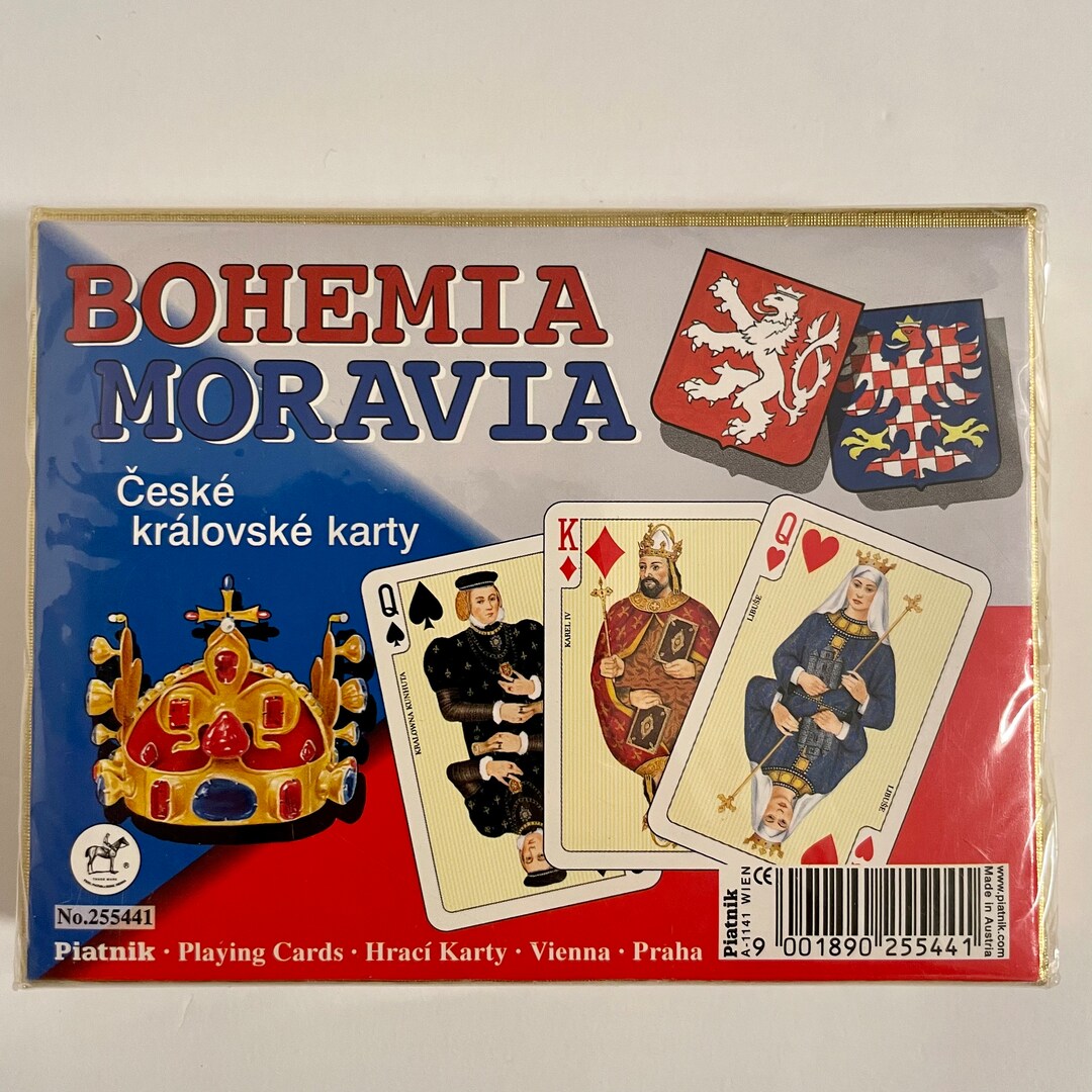 Vintage Piatnik Playing Cards Double Deck Bohemia Moravia Vienna Praha Karty, European Playing ...