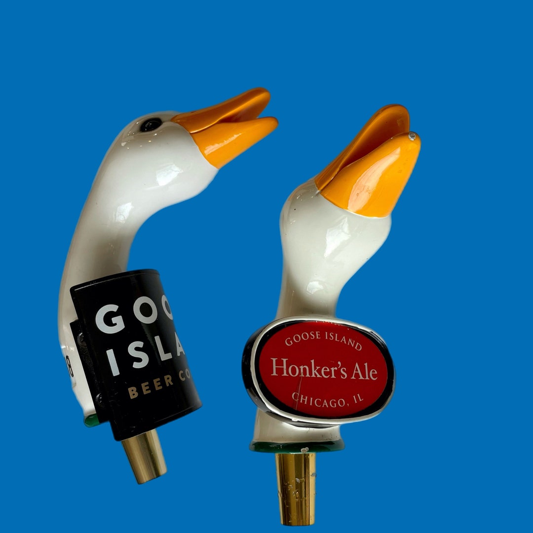 Set of 2 Goose Head Beer Tap Handles Goose Island Beer Company EST 1988 ...