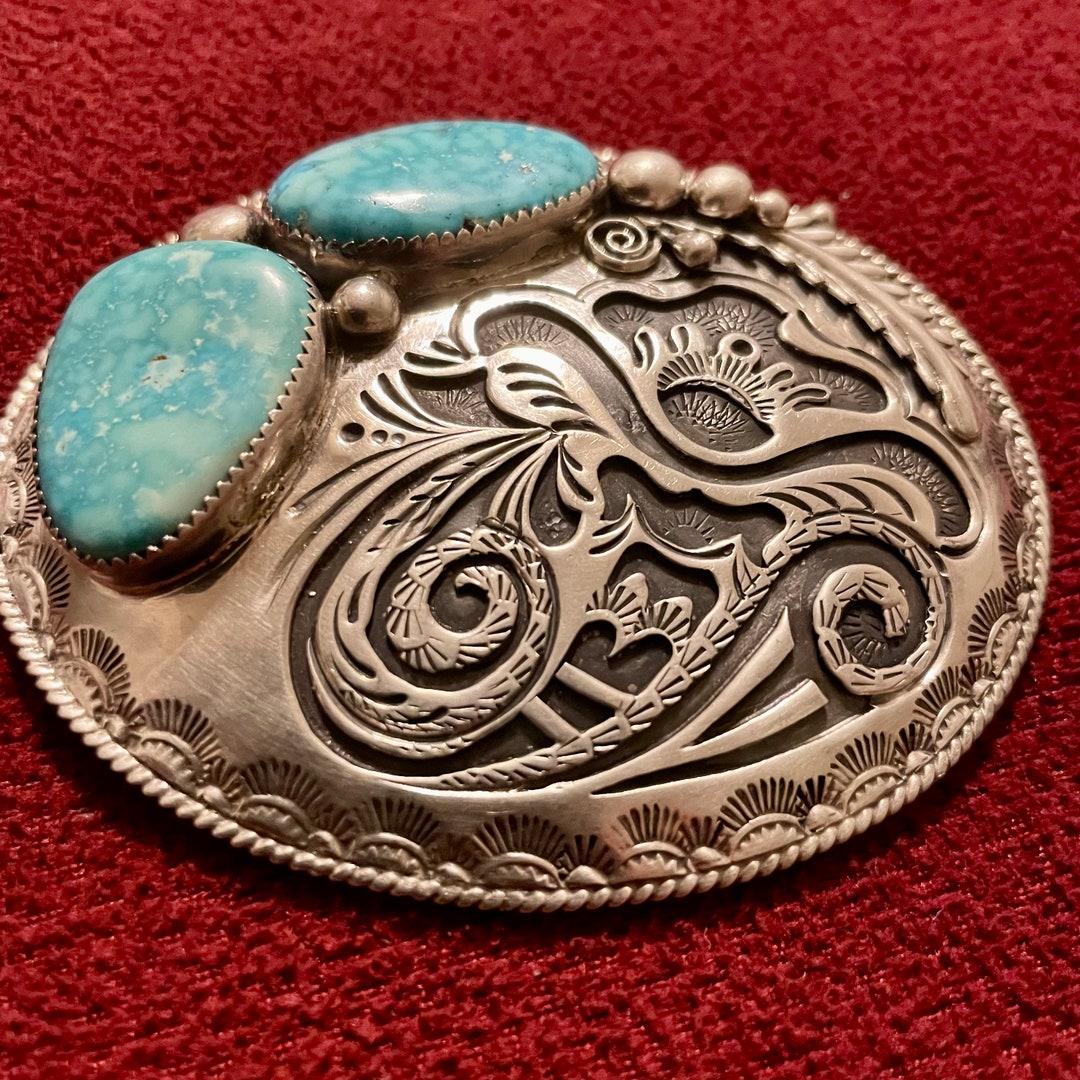 Vintage Retro Navajo Silversmith Tom Ahasteen Sterling Silver and ...