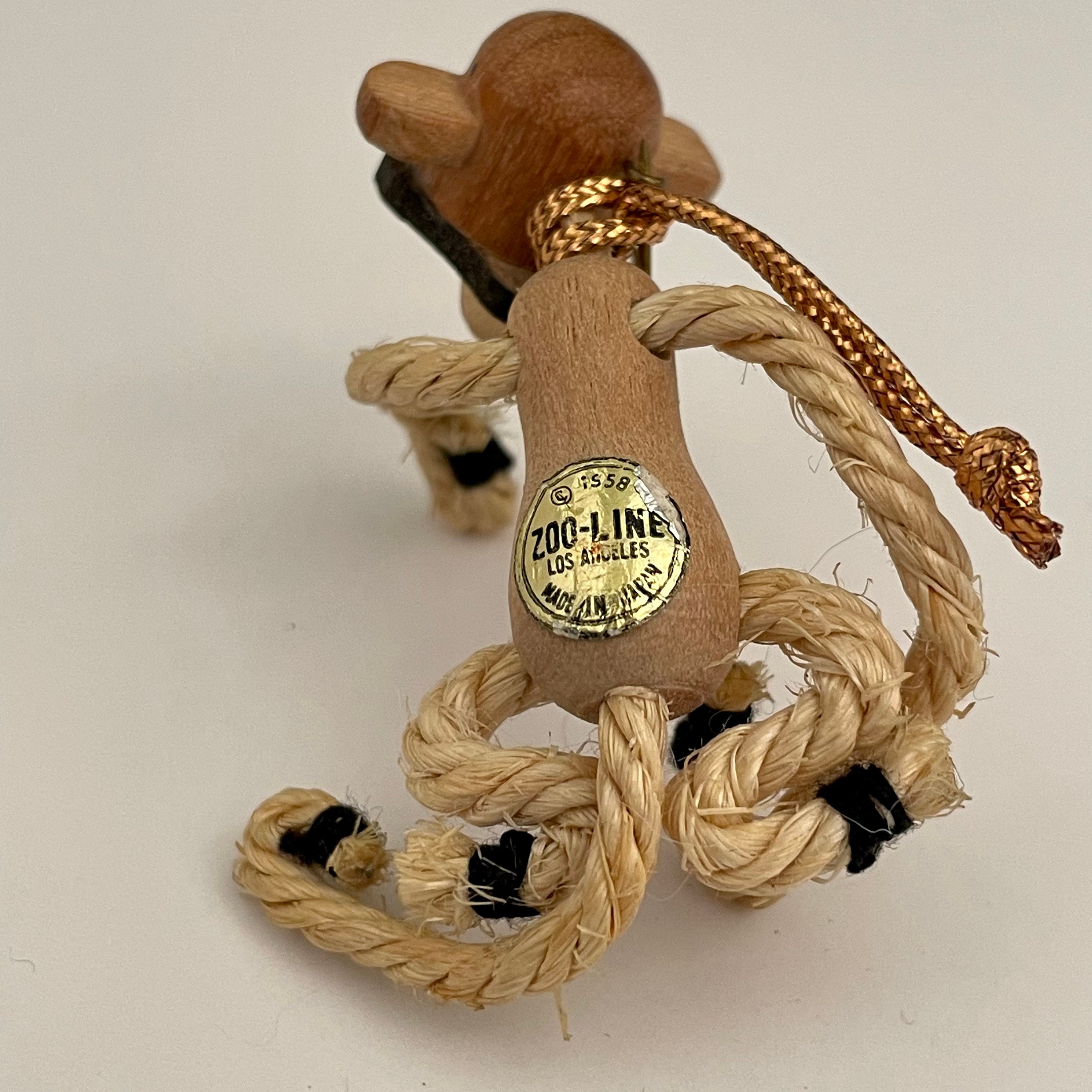 Vintage 1958 Zoo Line Monkey Pin Brooch Ornament Designed by Kay Bojesen Adorable Wooden Monkey ...