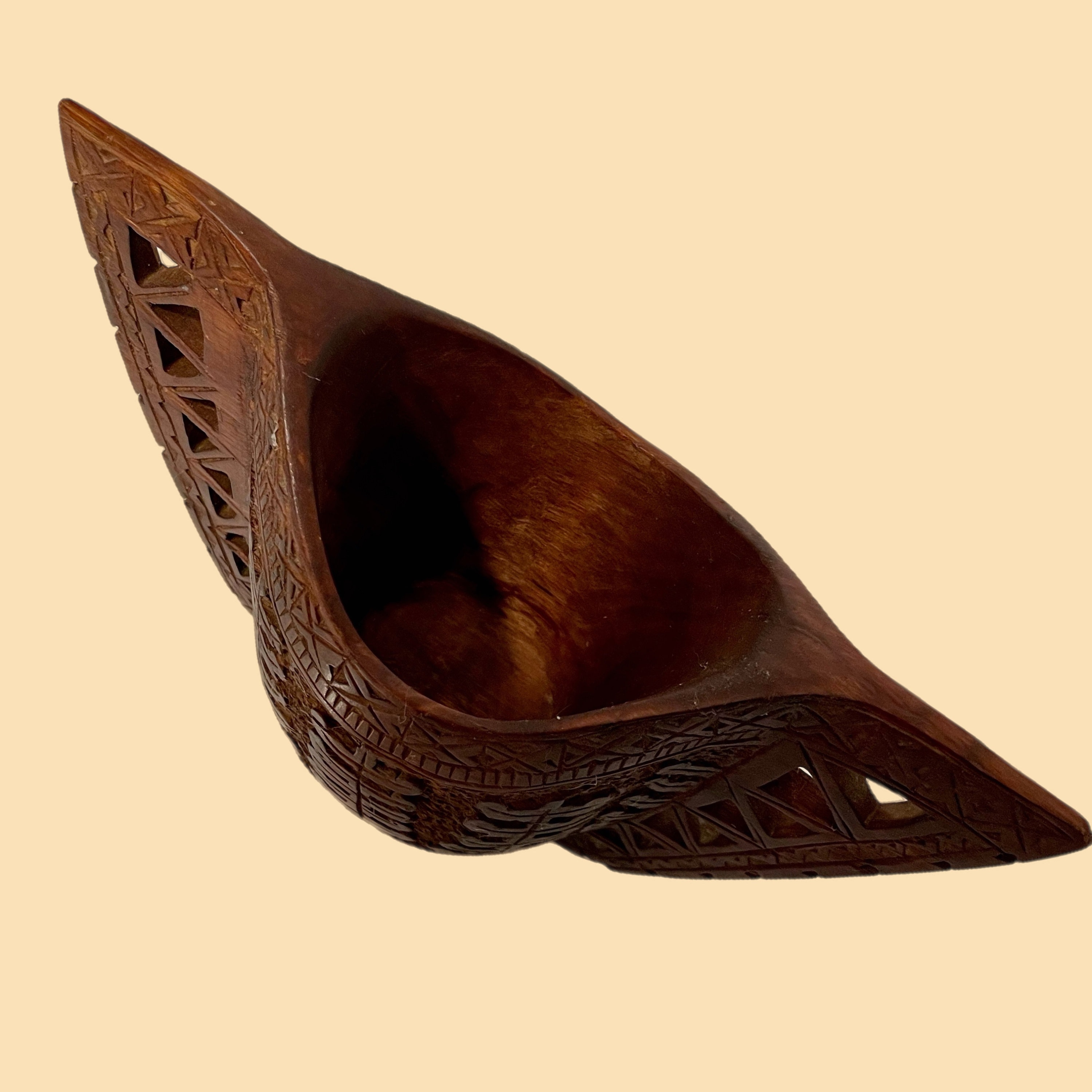 Vintage Yugoslavian Wooden Hand Carved Doubled Handled Wedding Cup, Shepards Wooden Chalice ...