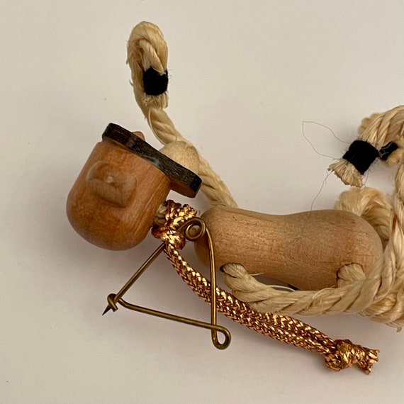 VTG 1958 Zoo Line Monkey Pin Brooch Ornament Designed… - Gem