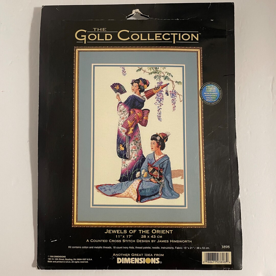 Retro Dimensions Gold Collection Counted Cross Stitch Kit Jewels of the ...