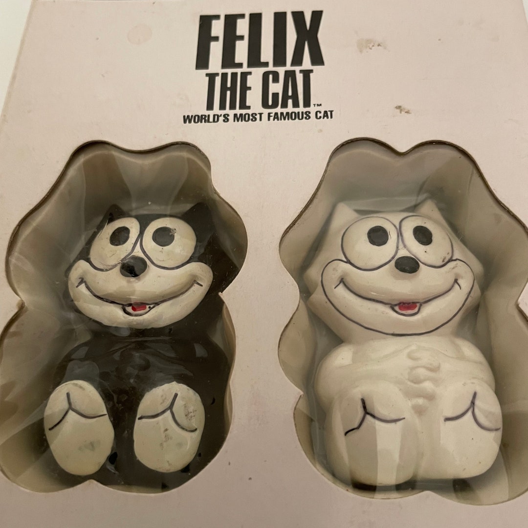 Vintage Felix the Cat Double Set Fridge Magnets, Retro 1994 Black and ...