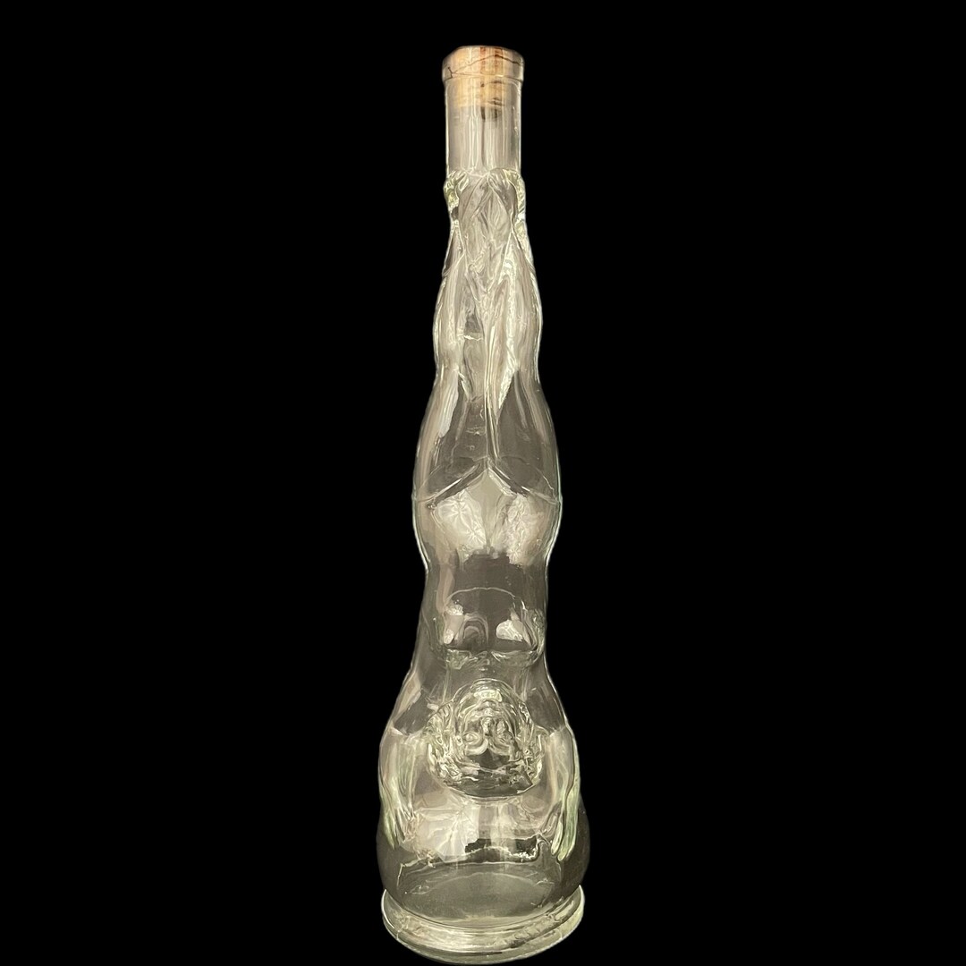 VTG Lady Art Deco Style Glass Bottle, Cazanove Bordeaux Liquor Figural ...