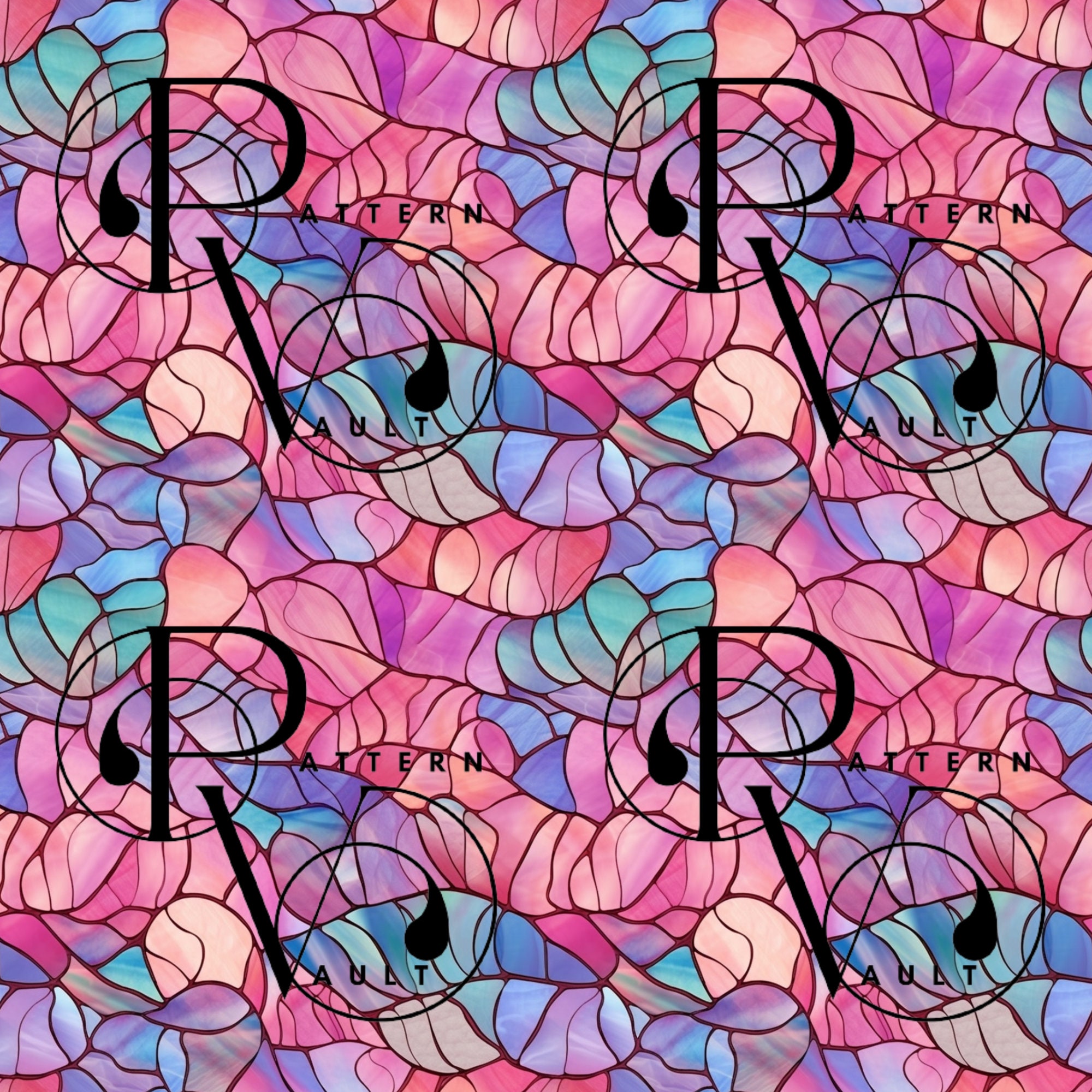 Ocean-themed Stained Glass Pattern Collection SVG PNG PDF - Etsy