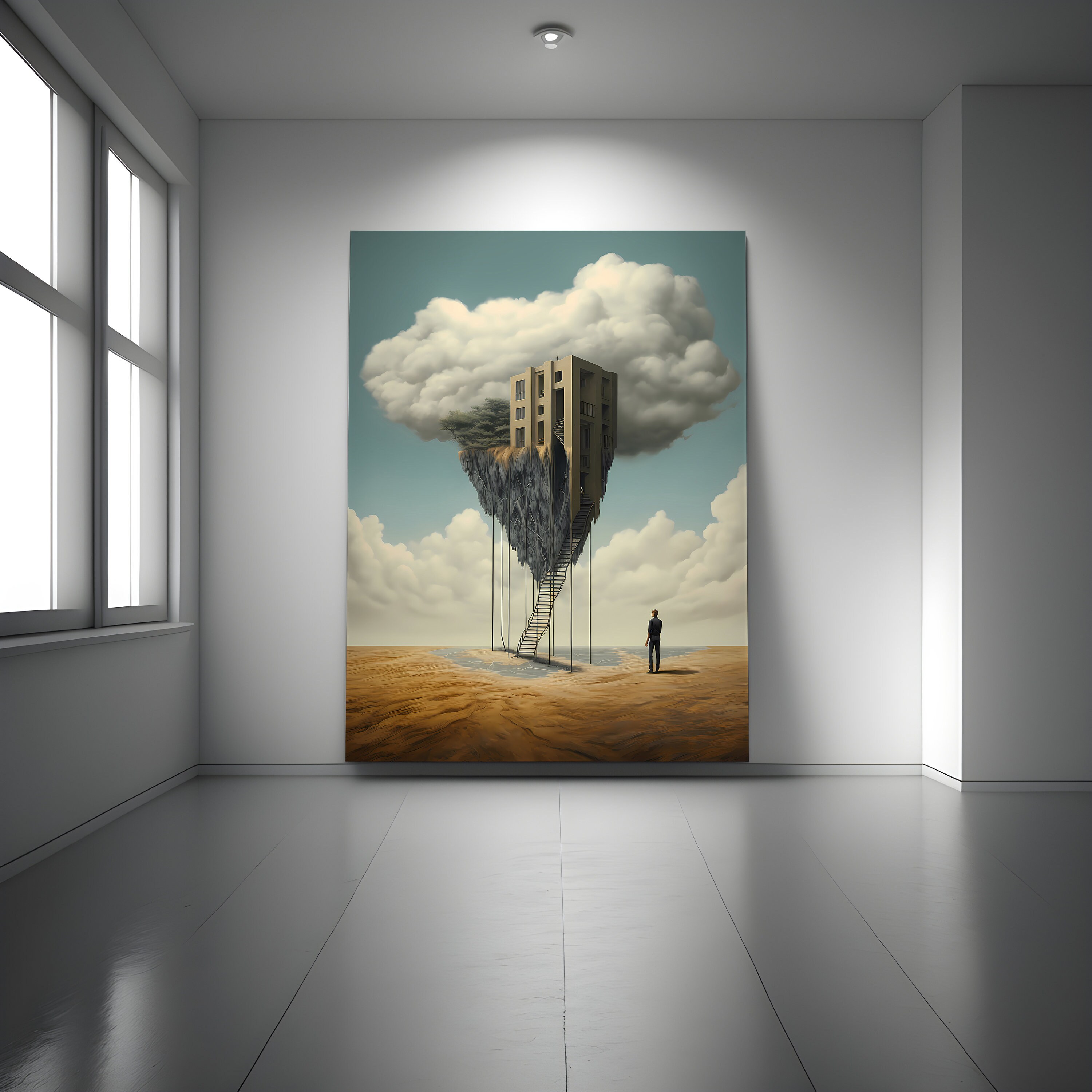 Hopeful Sky, Surreal Art, Surreal Wall Art, Surreal Art Print, Digital ...