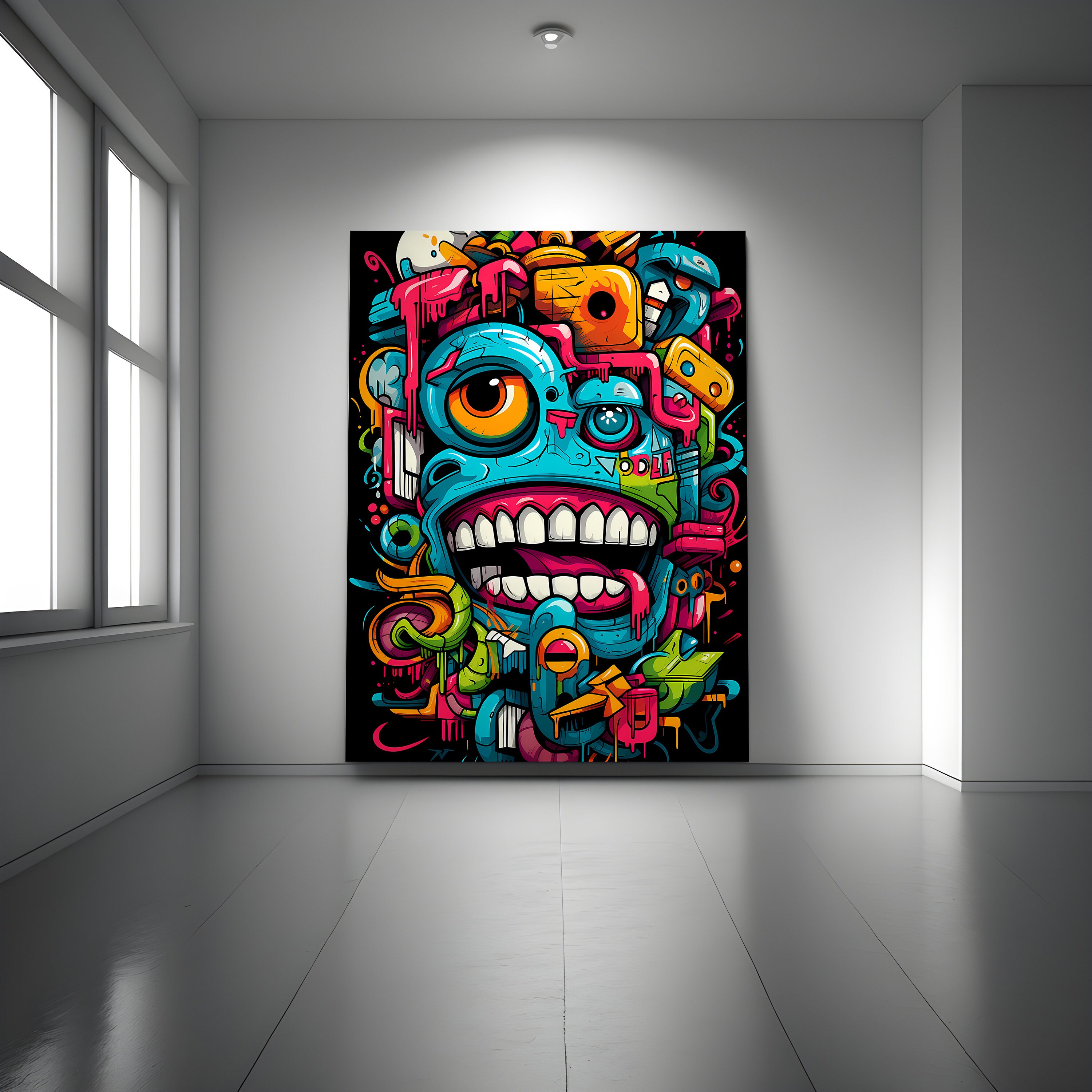 Sez, Graffiti Wall Art, Graffiti Wall Art Canvas, Modern Graffiti Wall ...
