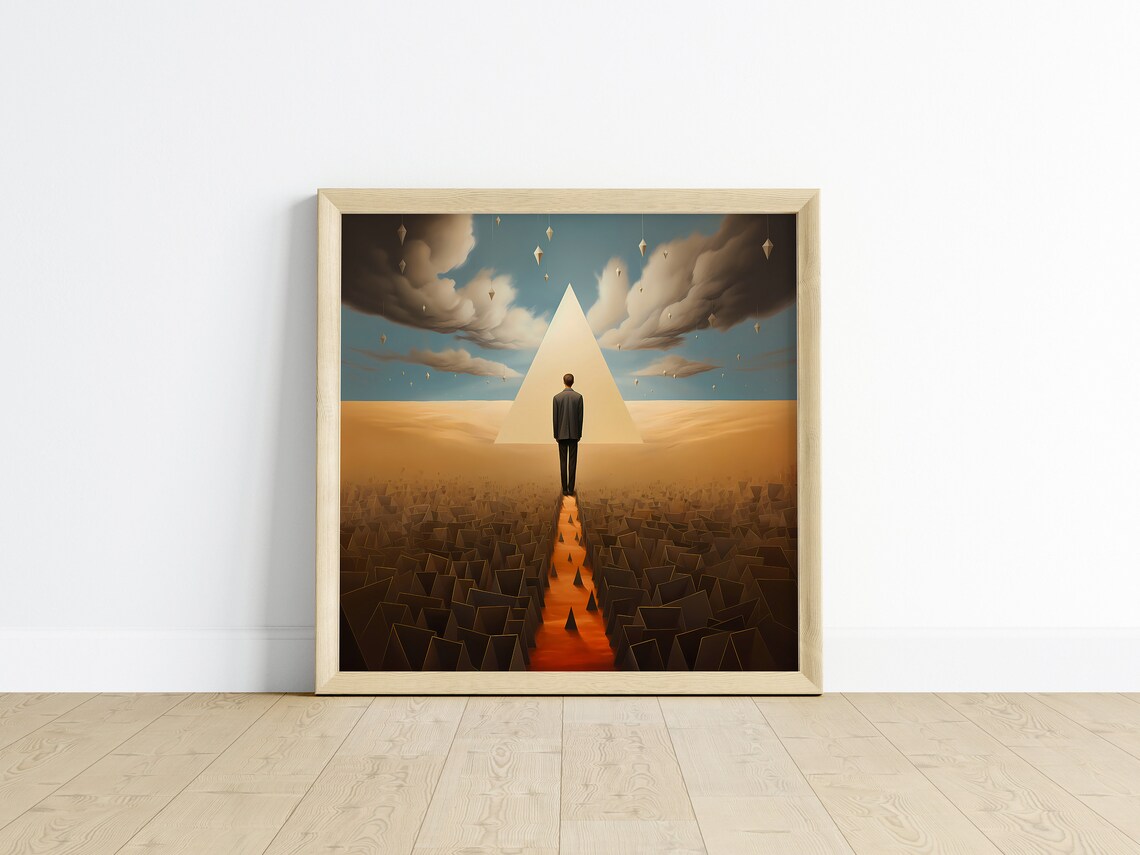 Pyramid Daze, Surreal Art, Surreal Wall Art, Surreal Art Print ,digital ...