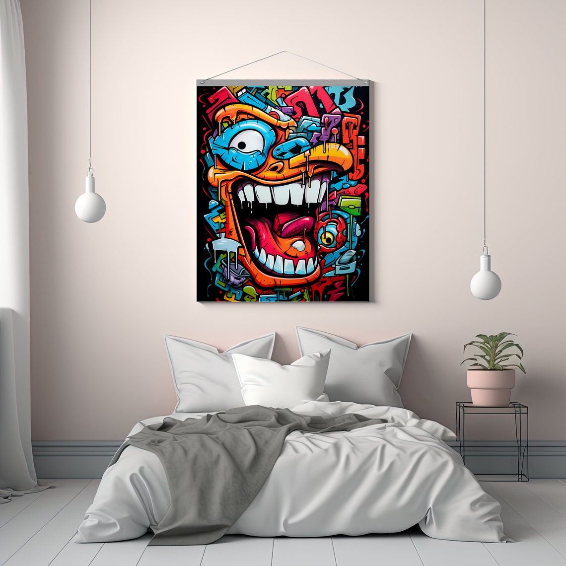 Oeni, Graffiti Wall Art, Graffiti Wall Art Canvas, Modern Graffiti Wall ...