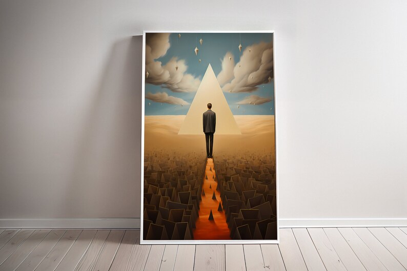 Pyramid Daze, Surreal Art, Surreal Wall Art, Surreal Art Print ,digital ...