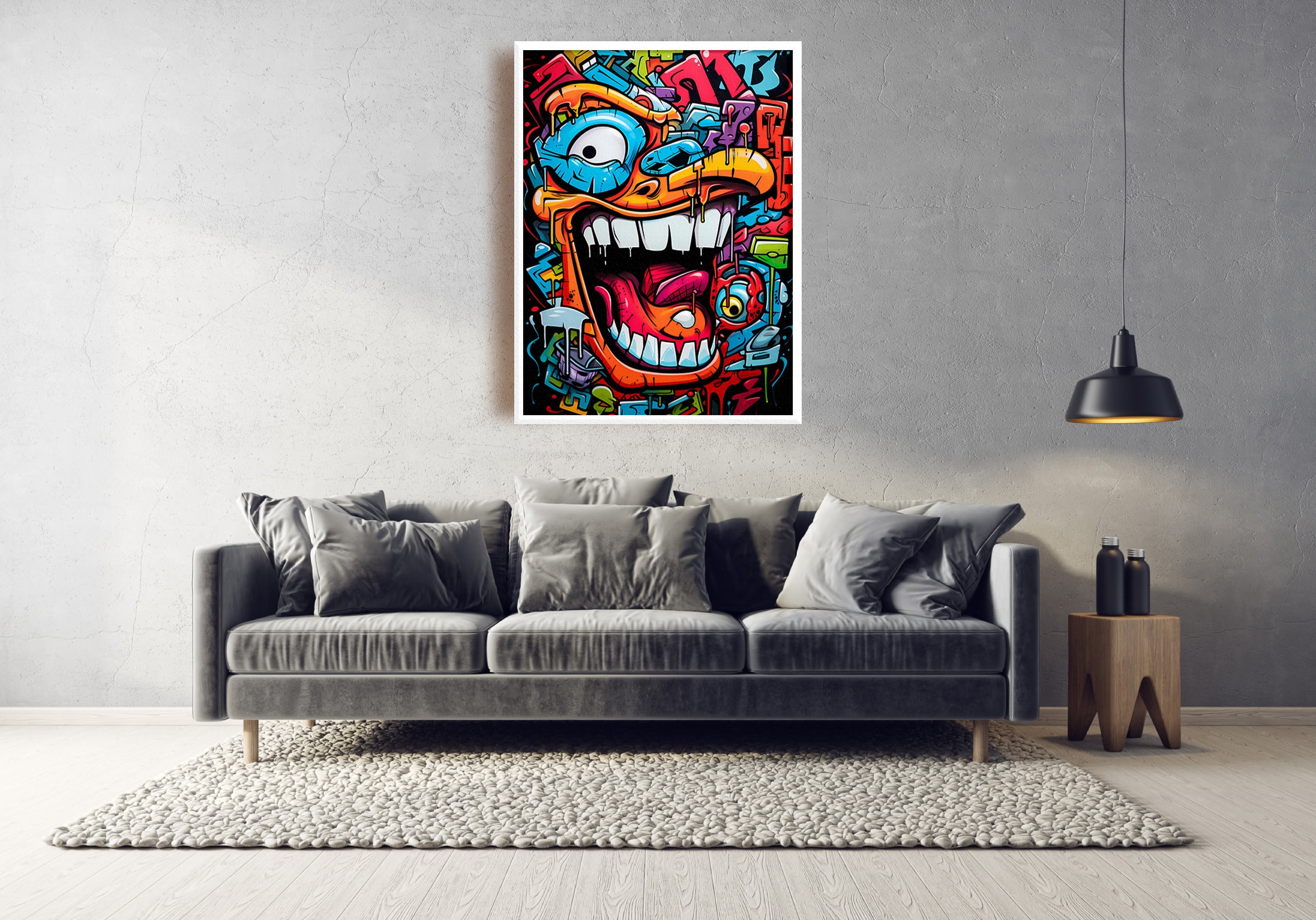Oeni, Graffiti Wall Art, Graffiti Wall Art Canvas, Modern Graffiti Wall ...