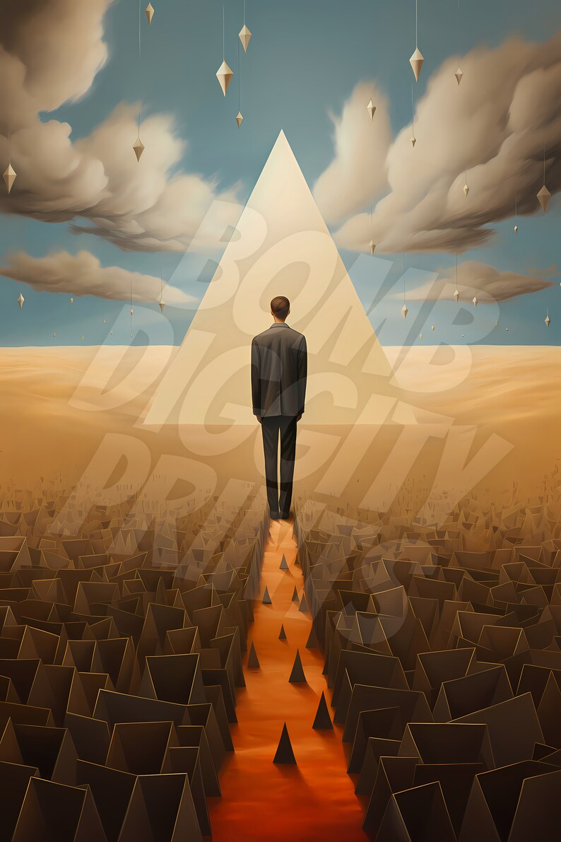 Pyramid Daze Surreal Art Surreal Wall Art Surreal Art Print - Etsy