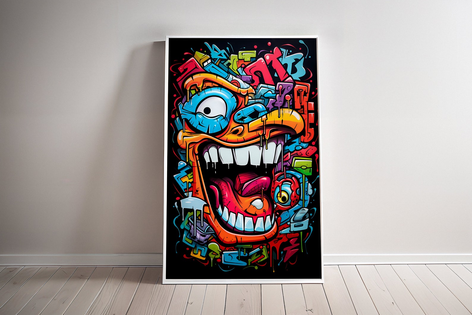 Oeni, Graffiti Wall Art, Graffiti Wall Art Canvas, Modern Graffiti Wall ...
