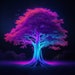 Neon Space of Tree, Tree , Neon - Etsy UK