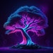 Neon Space of Tree, Tree , Neon - Etsy UK