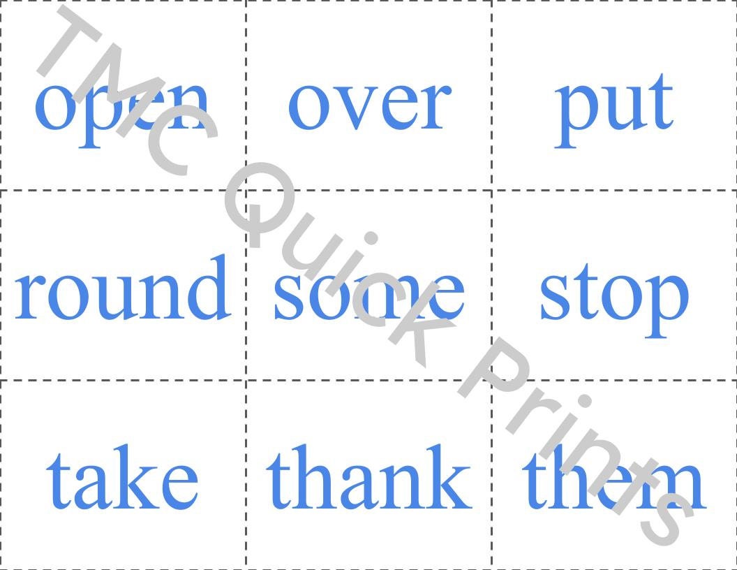 1st Grade Dolch Sight Word Flashcards DOWNLOAD Flashcards in Color and ...