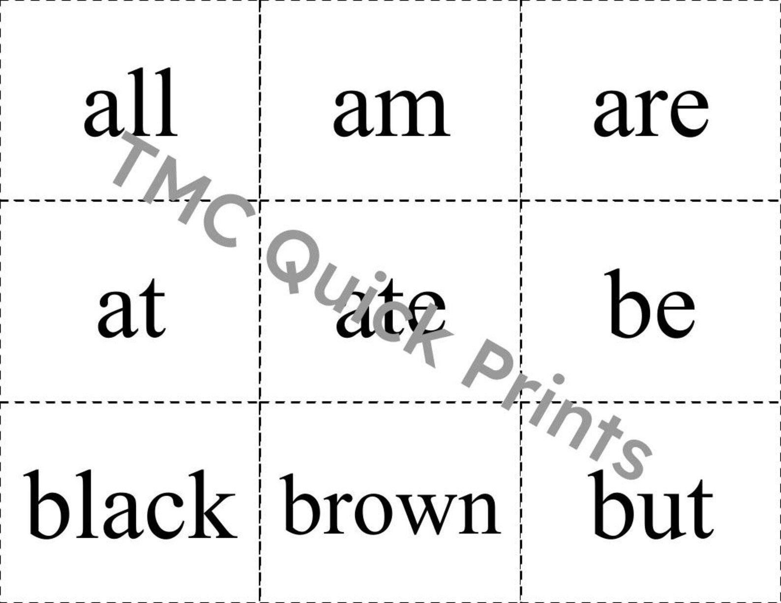 Kinder Sight Word Flashcards | Dolch Sight Words | Kindergarten ...