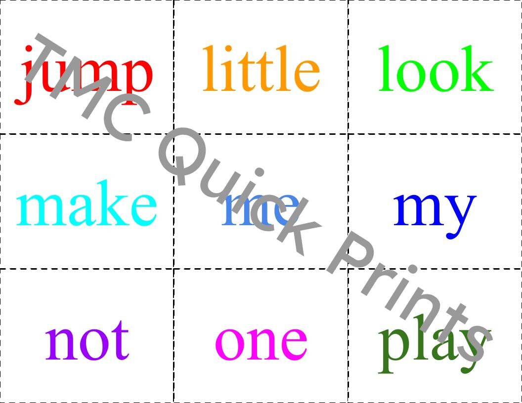 Pre-k Sight Word Flashcards | Dolch Sight Words | Preschool Flashcards ...