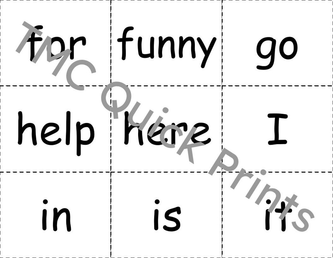 Pre-k Sight Word Flashcards | Dolch Sight Words | Preschool Flashcards ...