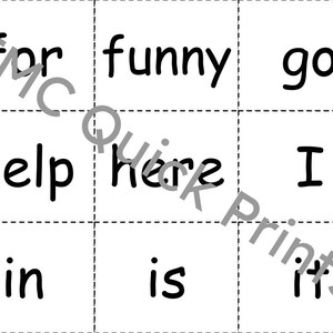 Pre-k Sight Word Flashcards | Dolch Sight Words | Preschool Flashcards ...