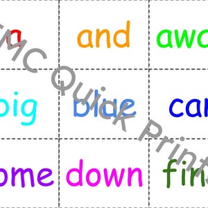 Pre-k Sight Word Flashcards | Dolch Sight Words | Preschool Flashcards ...