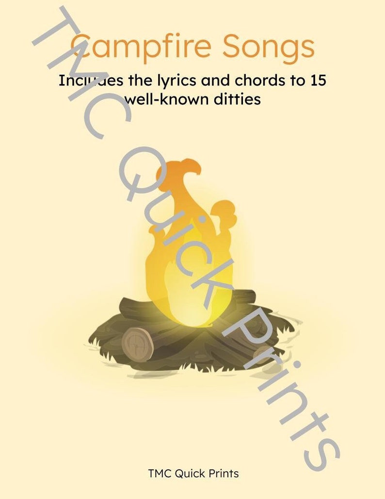 Ukulele Guitar Songbook: 15 Campfire Songs With Chords (printable ...